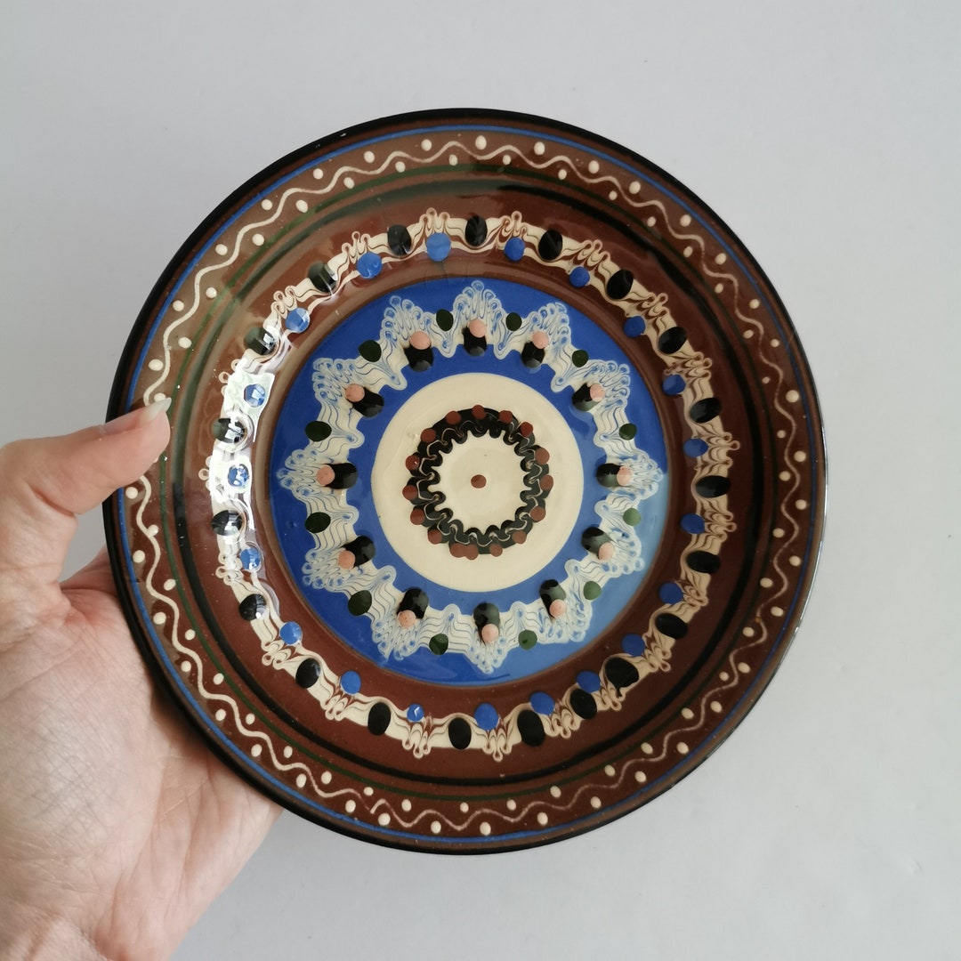 Vintage Bulgarian Redware Pottery Troyan 7 Drip Plate - Etsy
