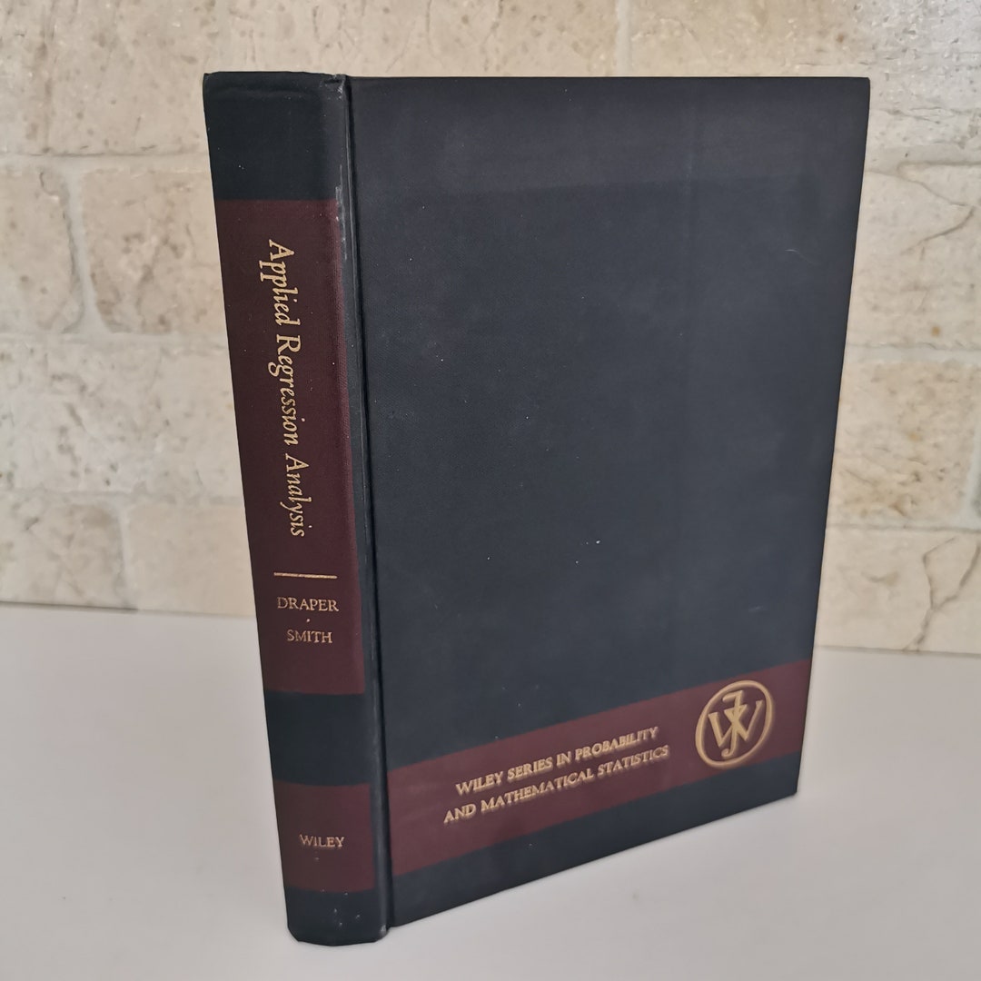 1970s Applied Regression Analysis Textbook, Vintage Probability ...