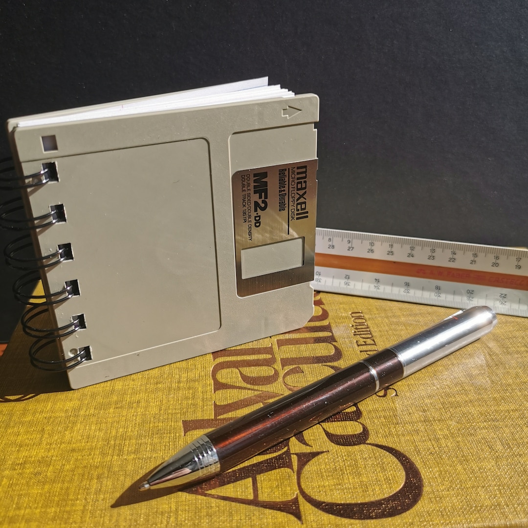 Upcycled Floppy Disk Journal CHOOSE PAPER, Recycled Notebook Diskette ...