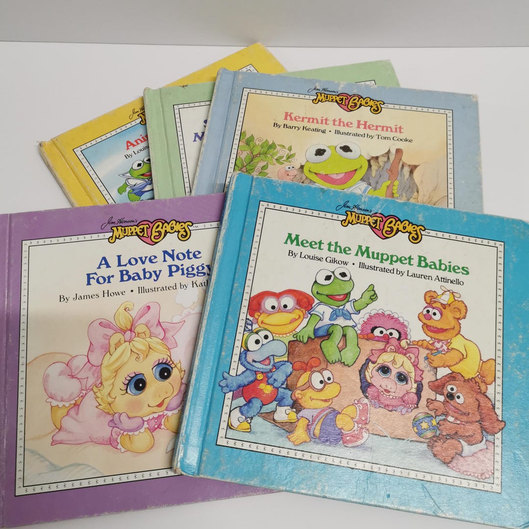 Muppet Babies Books Set of 5 Vintage Jim Henson Kids Stories Miss Piggy ...