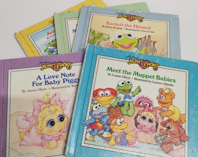 Muppet Babies Books Set of 5 Vintage Jim Henson Kids Stories Miss Piggy ...