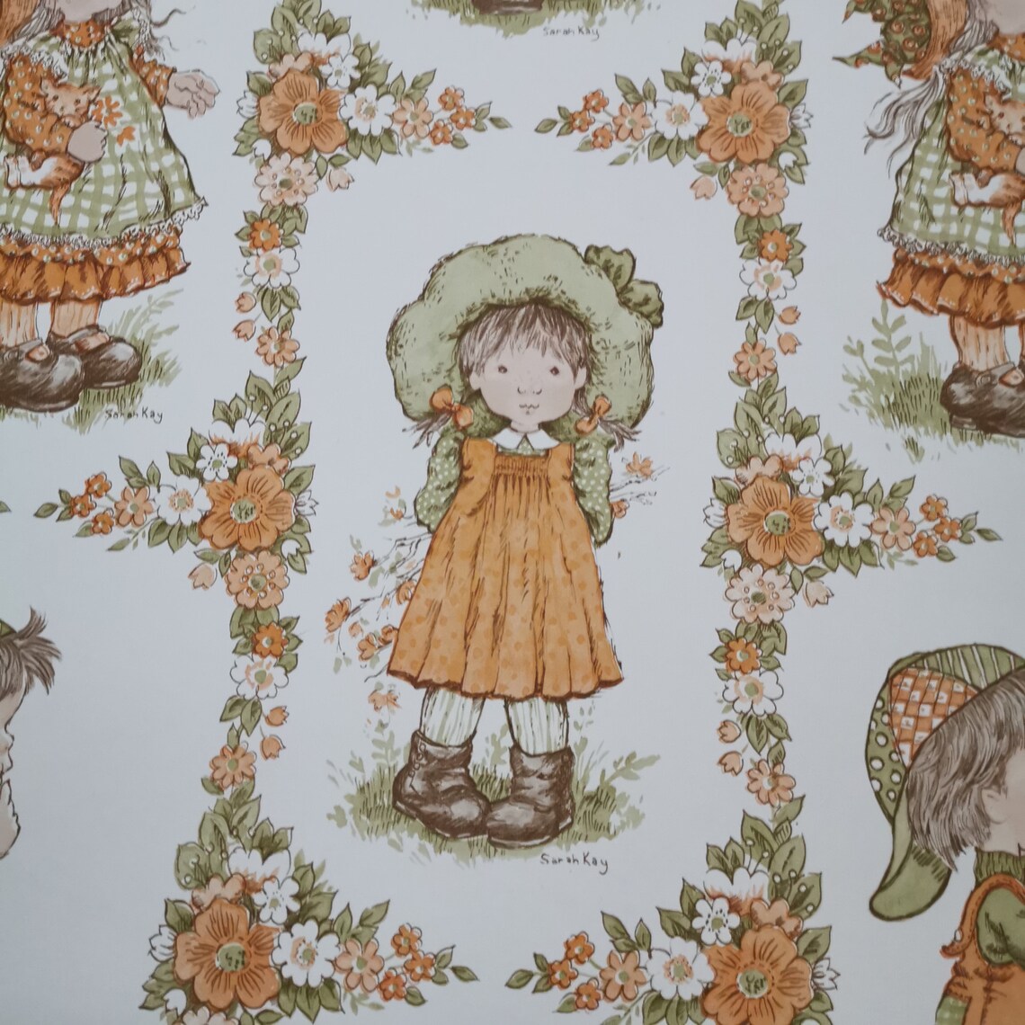 Vintage Sarah Kay Wallpaper Roll LENGTH UNKNOWN 24 - Etsy