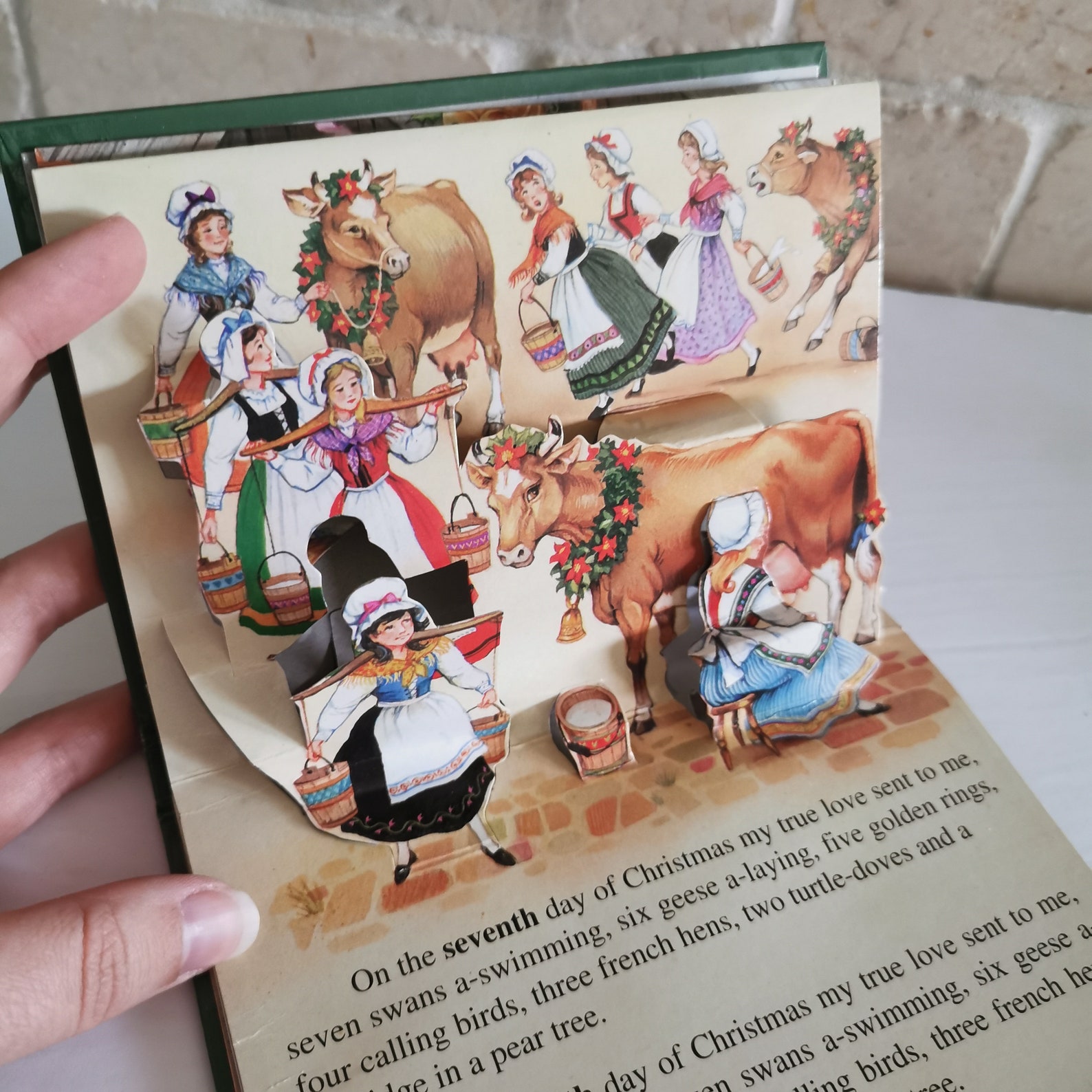 Twelve Days of Christmas Pop-up Storybook DAMAGED Vintage - Etsy