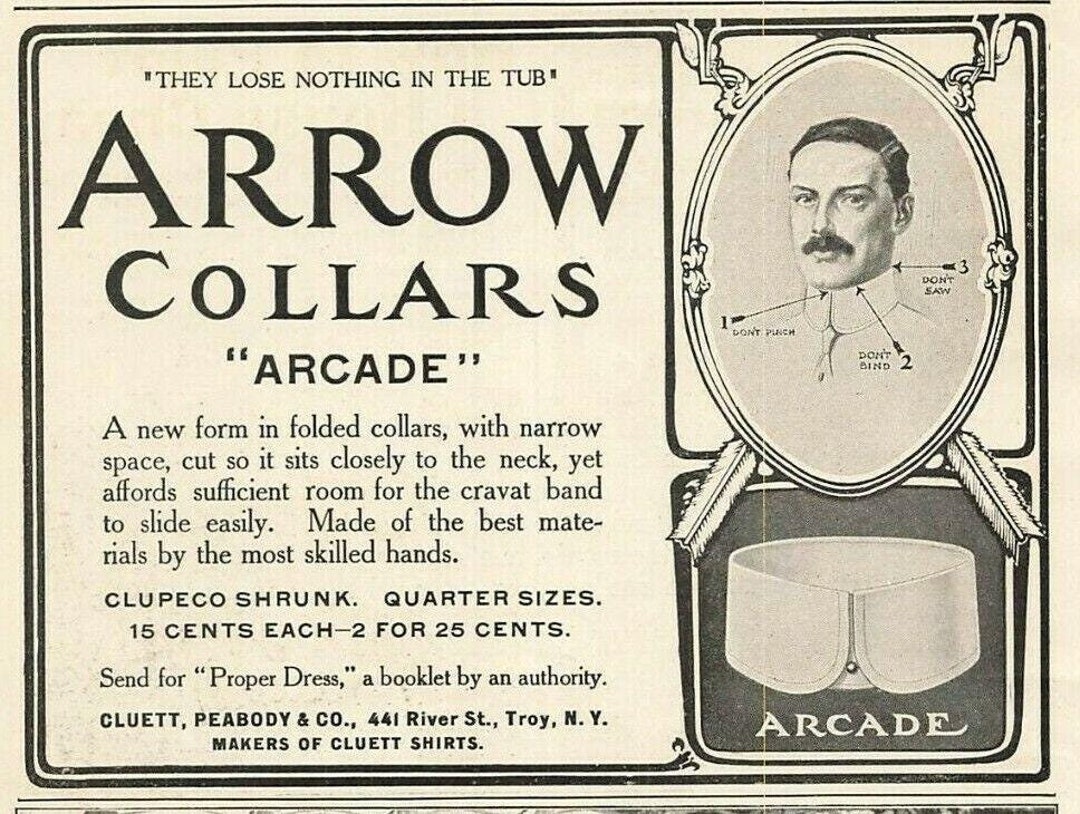 1907 Arrow Collars Arcade Antique Print Ad Mens Fashion JC Leyendecker ...
