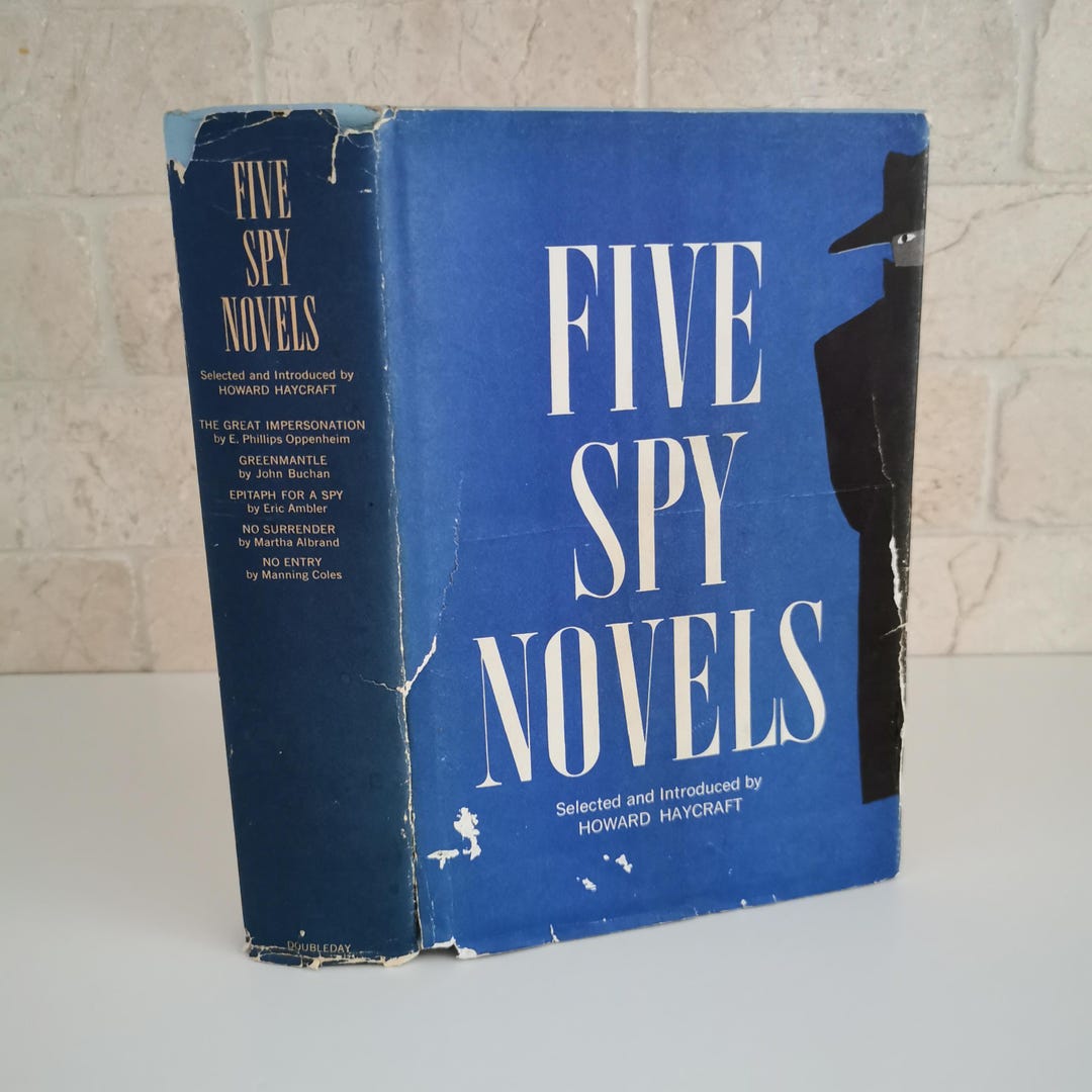 1960s Five Spy Novels Hardcover Book Vintage Blue Howard Haycraft ...