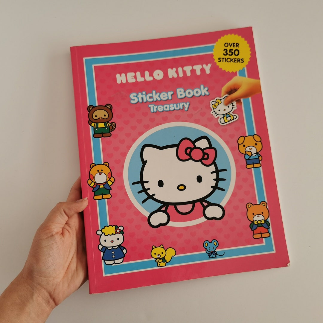 Hello Kitty Sticker Book Treasury, USED Over 350 Stickers Sanrio Kawaii ...