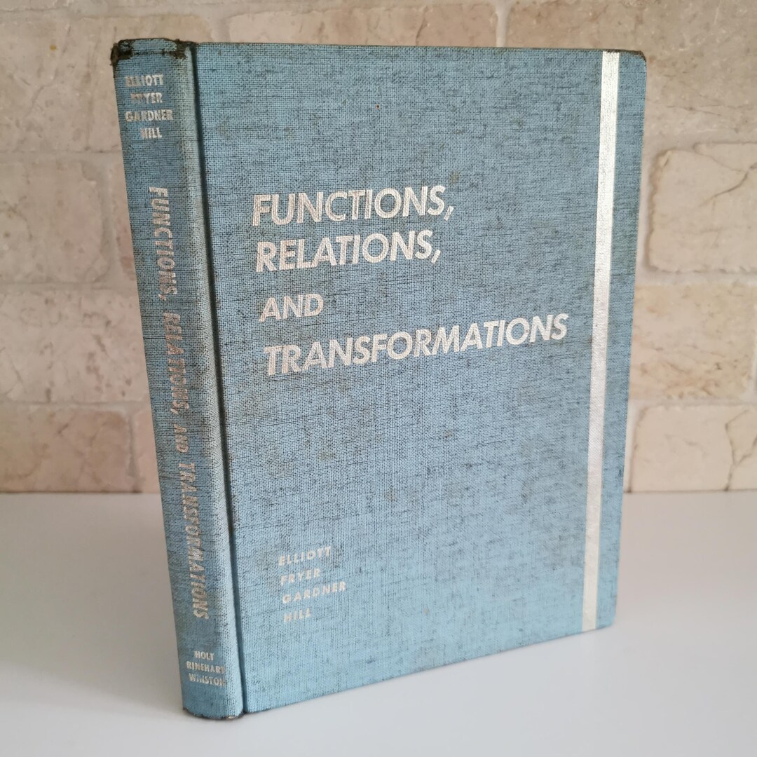 1960s Functions Relations & Transformations Textbook Vintage Math ...