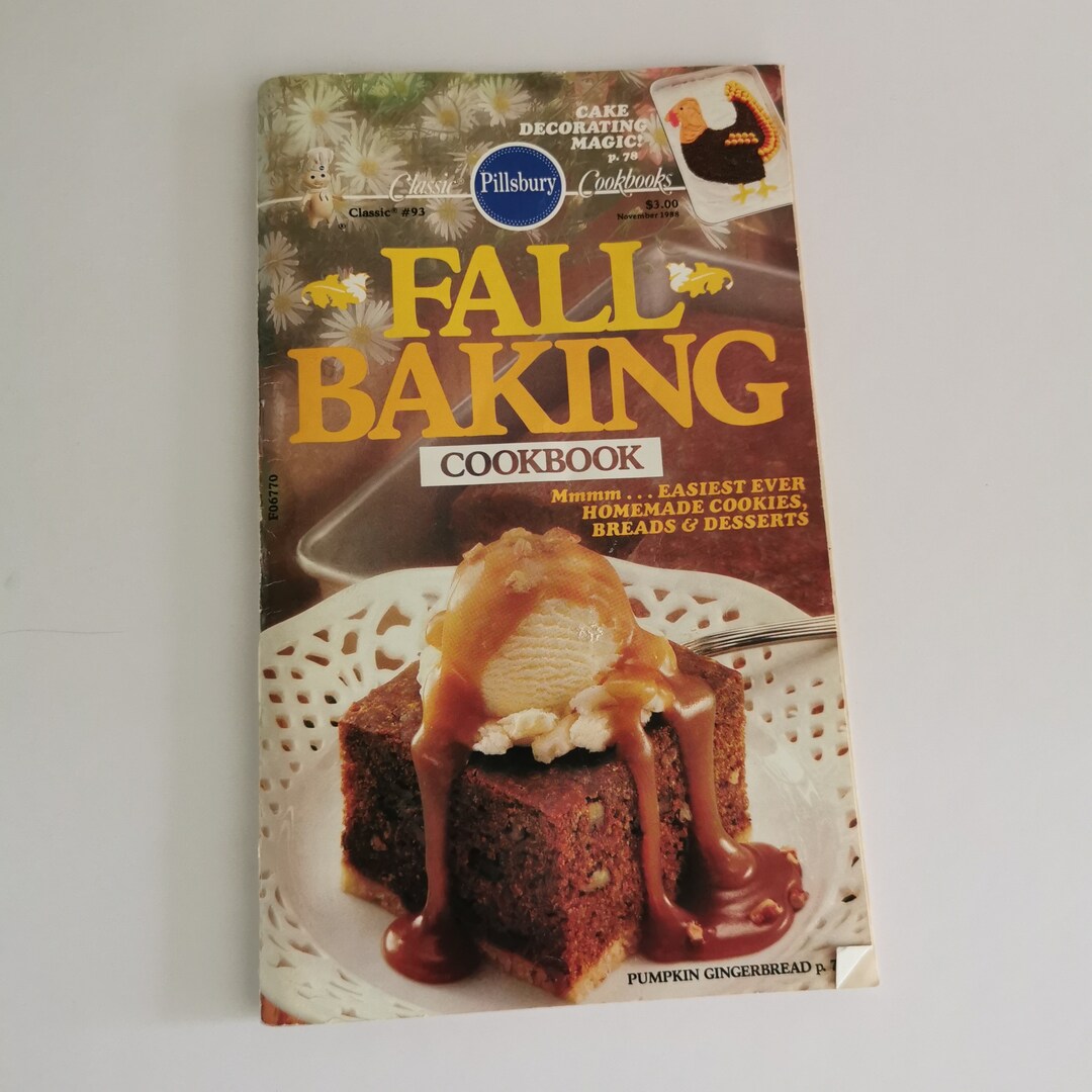 Pillsbury Cookbook 1988 Fall Baking Recipes Booklet DAMAGED Autumn ...