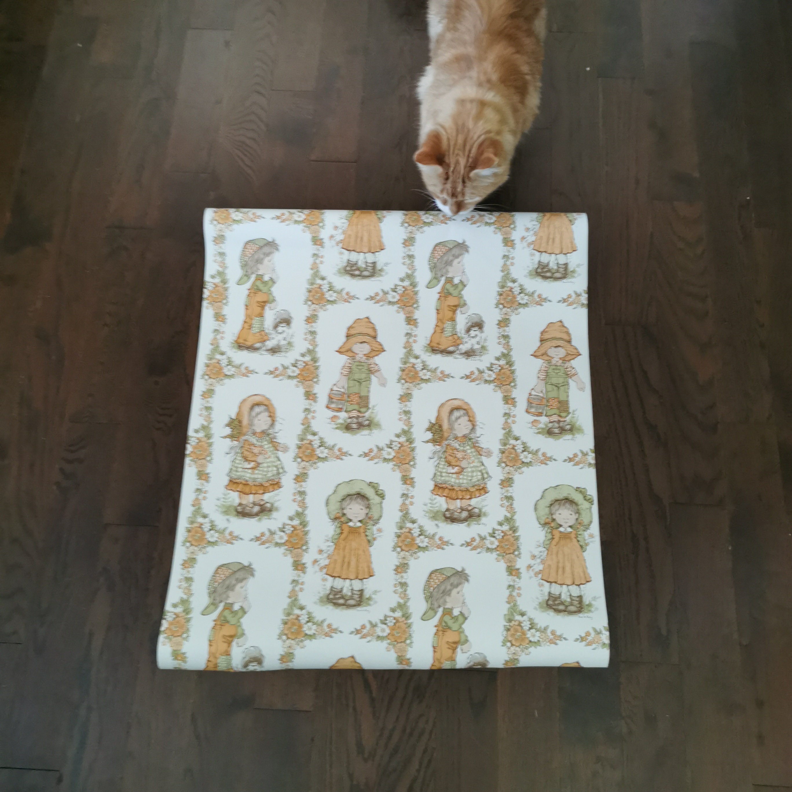 Vintage Sarah Kay Wallpaper Roll LENGTH UNKNOWN 24 - Etsy