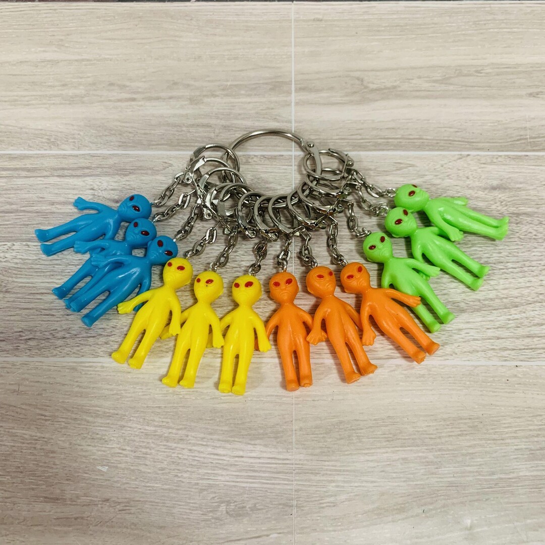 Aliens UFO Upcycled Toy Keychain Bag Flair You Pick - Etsy