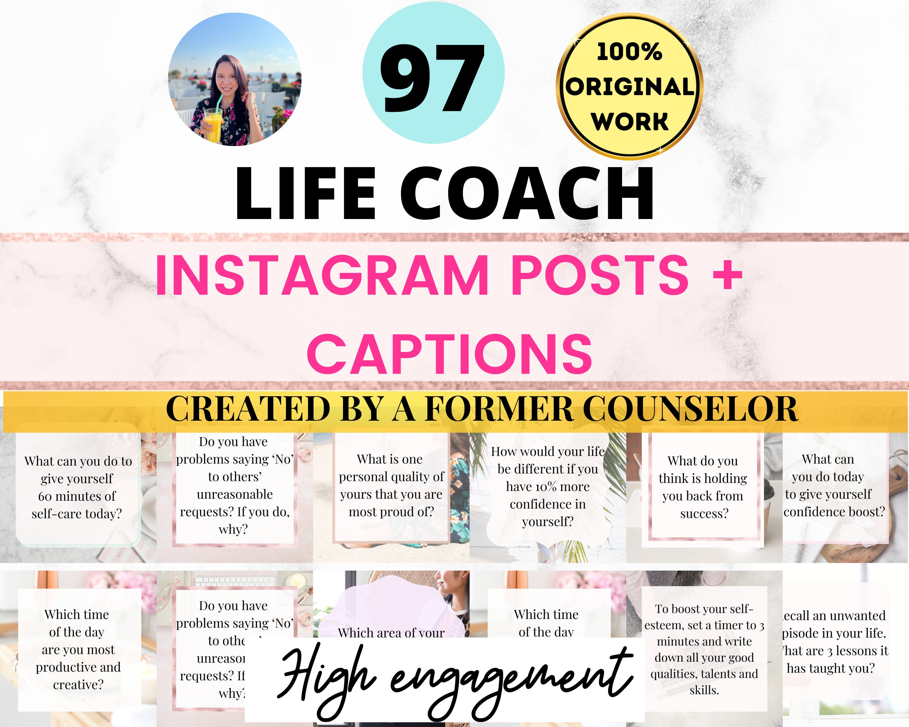 Canva Editable Posts | Canva Template Life Coach | Ready to Post Quotes ...