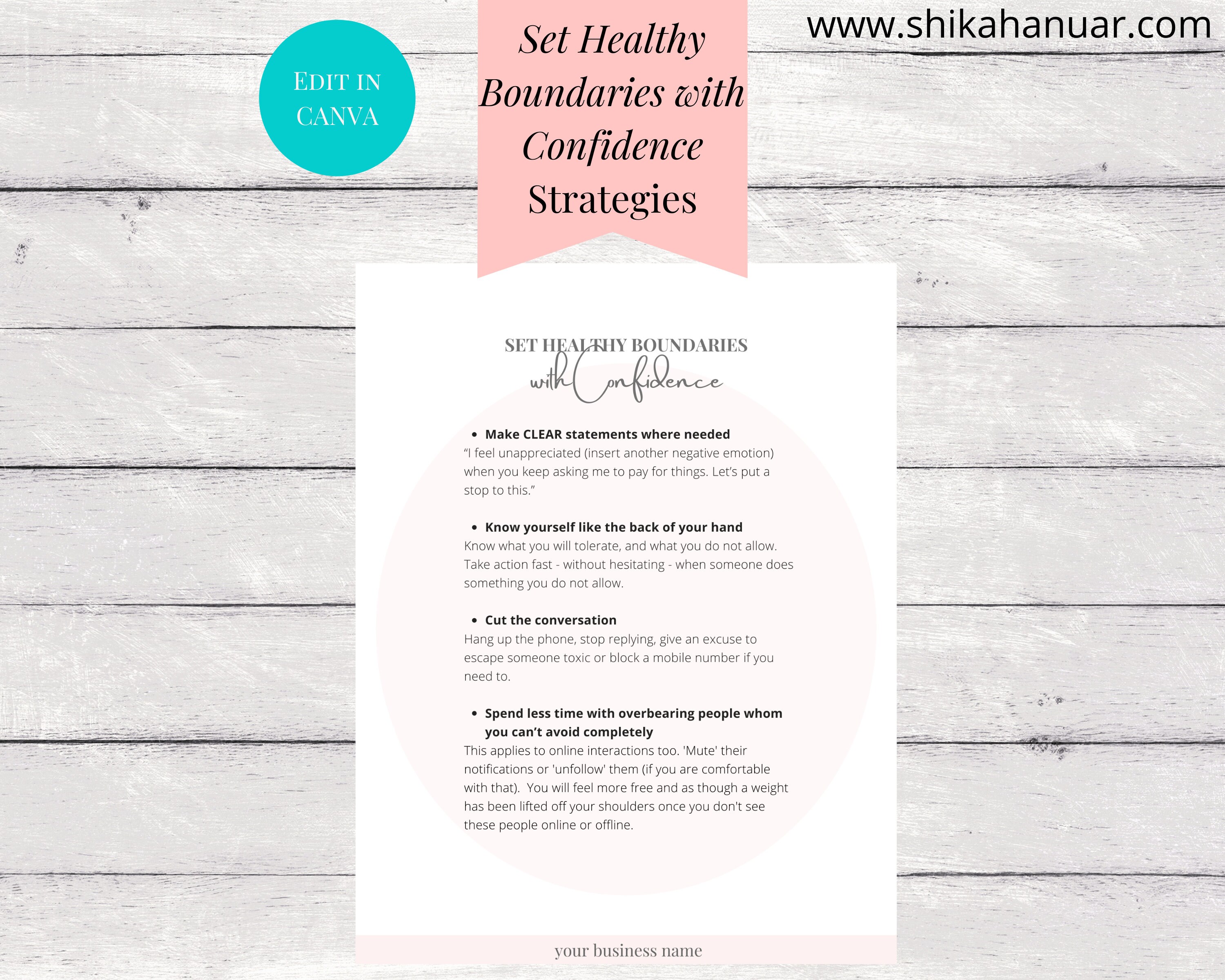 Healthy Boundaries Coaching Tool | Life Coach Tools | Coaching ...