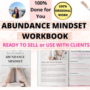 Abundance Mindset Coaching Tool | Life Coaching Tools | Coach Workbook ...