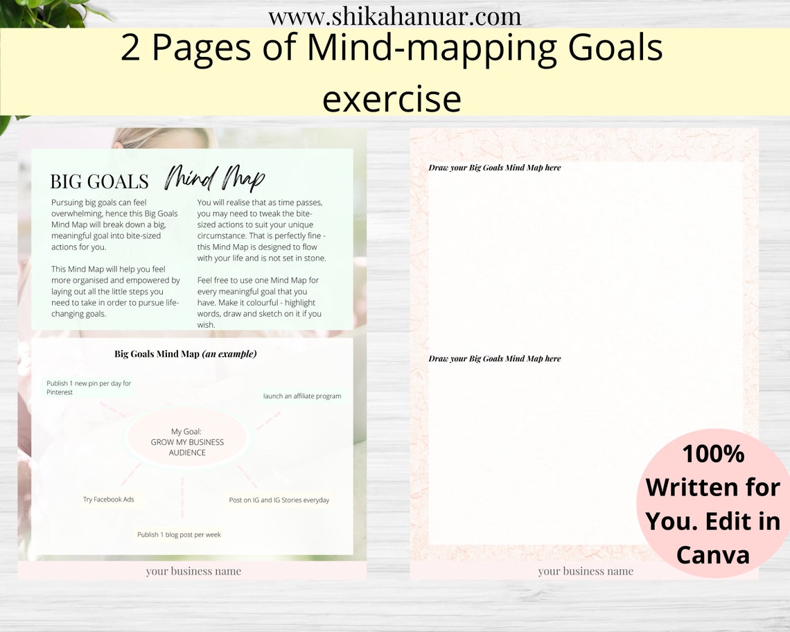 Goal Setting Workbook Life Coach Workbook Editable - Etsy