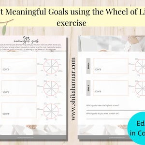 Wheel of Life Coaching Tool | Coaching Workbook Canva | Coaching ...