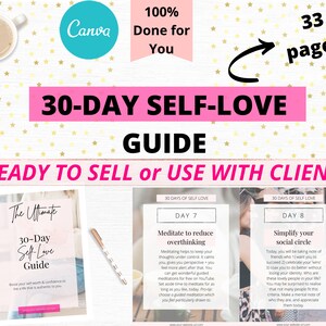 30 Day Self Love Guide Editable Workbook Coaching Workbook - Etsy