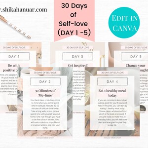 30 Day Self Love Guide | Editable Workbook | Coaching Workbook | Coach ...