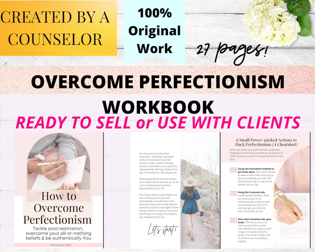 Overcome Perfectionism Life Coach Workbook Coaching Workbook - Etsy