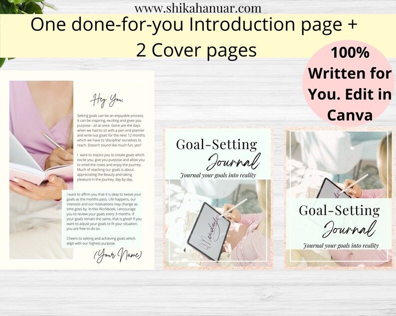 Goal Setting Workbook Life Coach Workbook Editable - Etsy