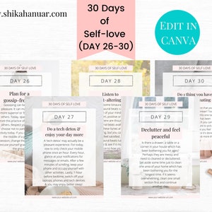 30 Day Self Love Guide | Editable Workbook | Coaching Workbook | Coach ...