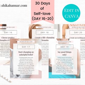 30 Day Self Love Guide | Editable Workbook | Coaching Workbook | Coach ...