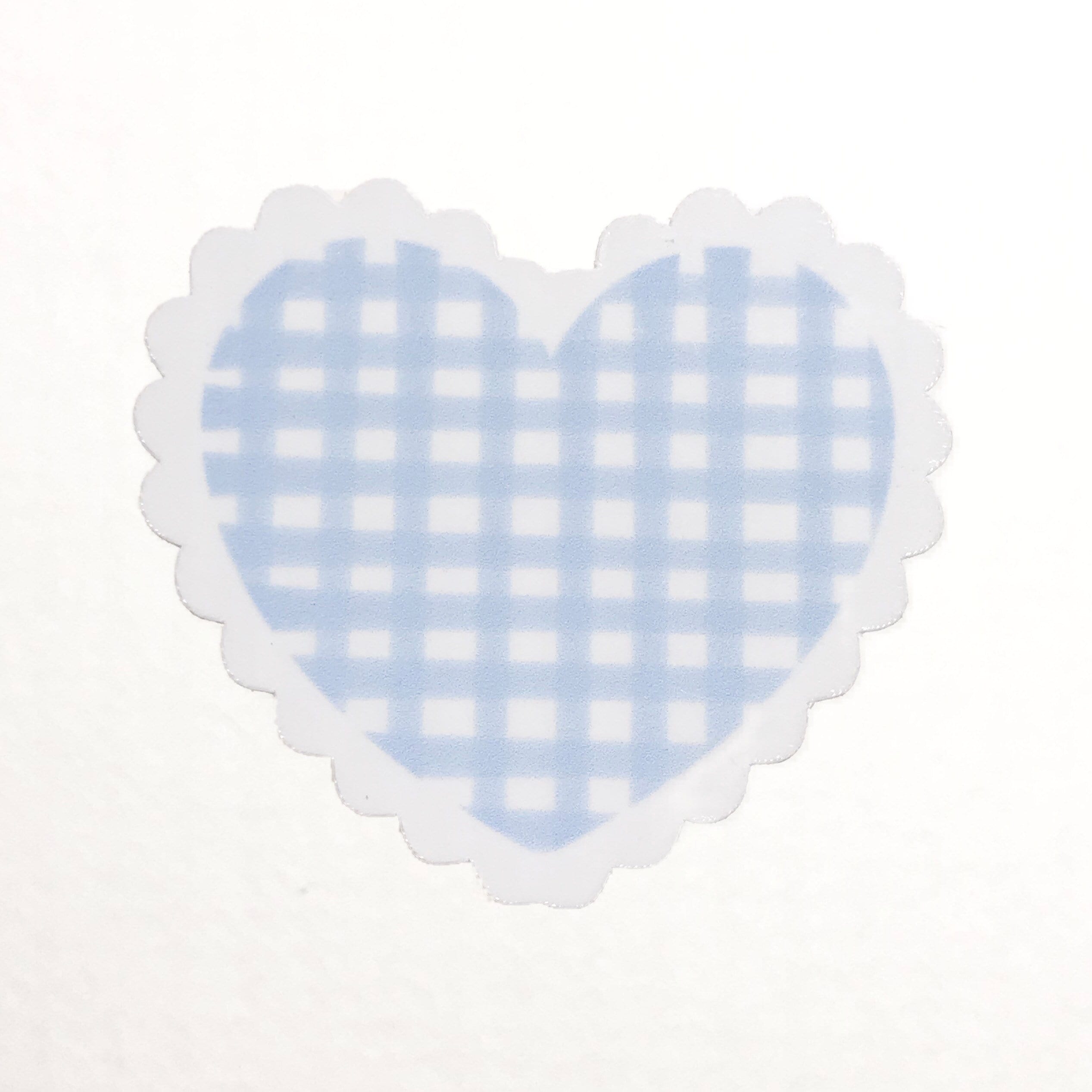 Blue Heart Lace Border Sticker Die Cut Waterproof Laminated - Laptop ...
