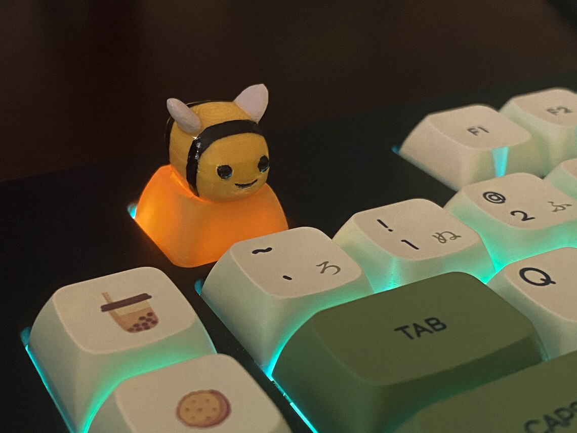 Cute Bee Keycap 3D Printed Artisan Cherry MX XDA Keyboard - Etsy