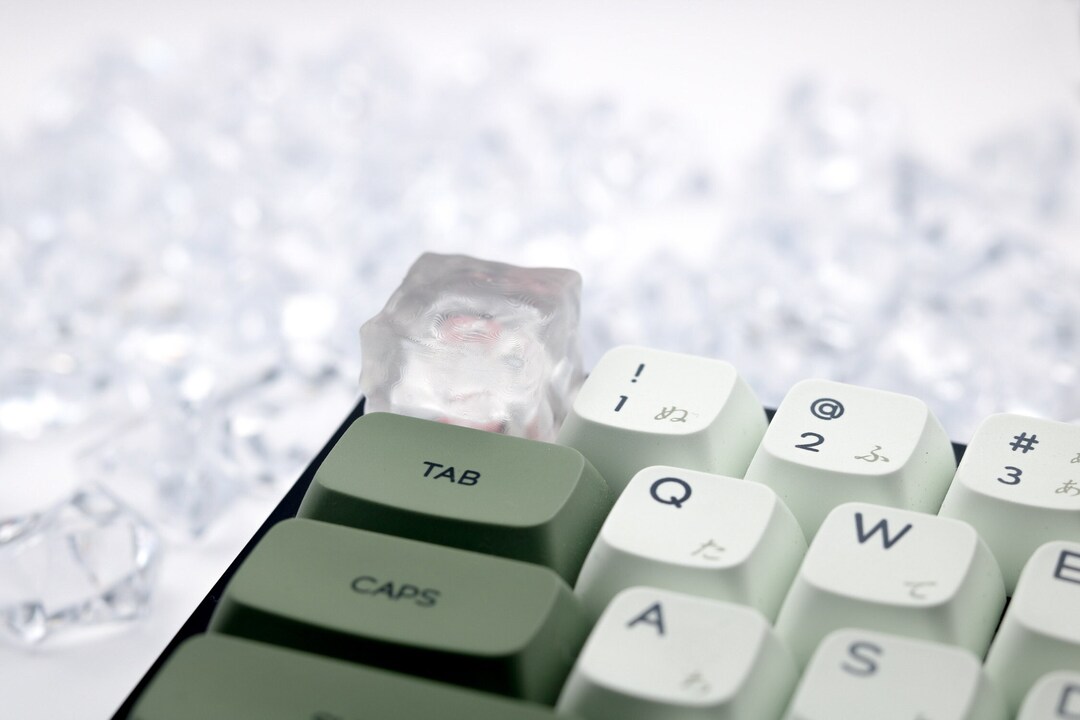 Ice Cube Keycap - 3D Printed Resin Artisan Cherry MX XDA Keyboard ...