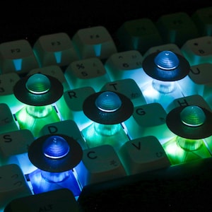 UFO Keycap - 3D Printed Resin Artisan Cherry MX XDA Keyboard Accessory ...