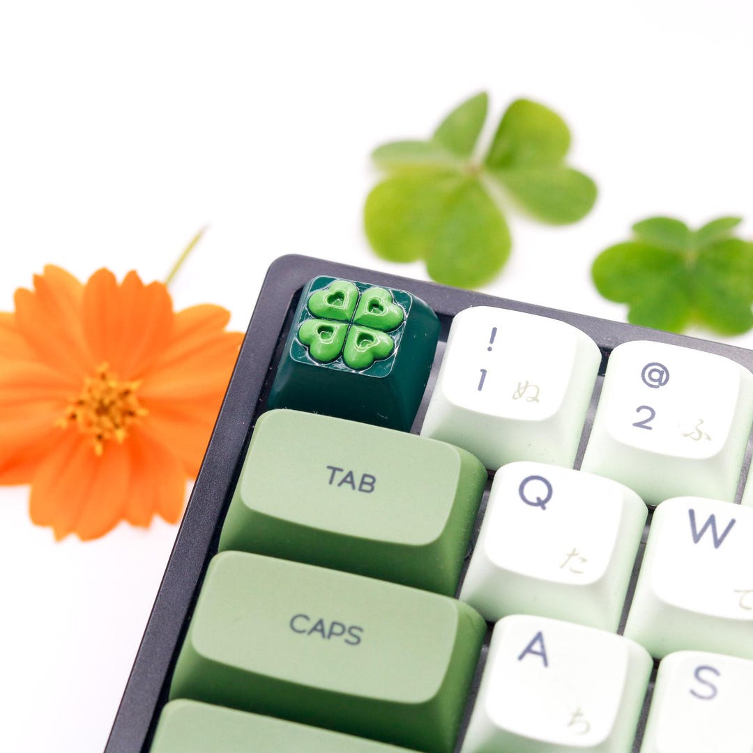 Four Leaf Clover Keycap - 3d Printed Resin - Etsy