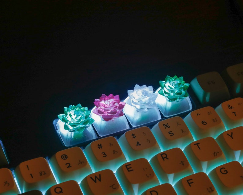 Transparent Succulent Keycap 3D Printed Resin Artisan Lotus - Etsy