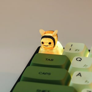 Cute Bee Keycap - 3D Printed Artisan Cherry MX XDA Keyboard Accessory ...