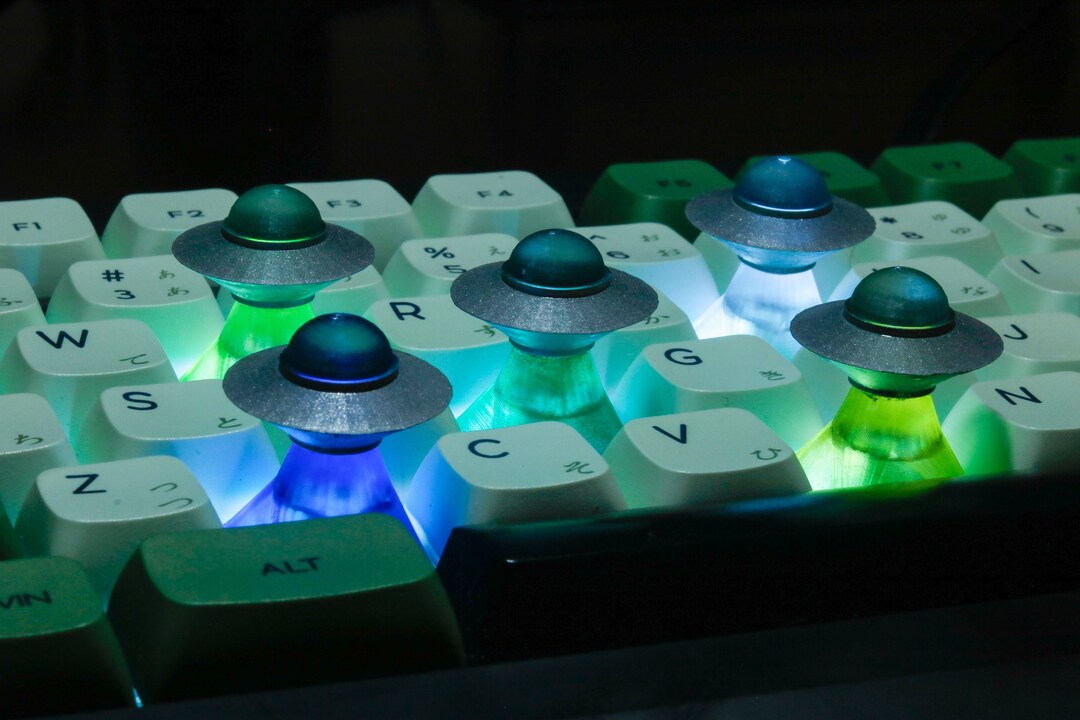 UFO Keycap - 3D Printed Resin Artisan Cherry MX XDA Keyboard Accessory ...