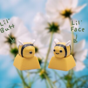 Cute Bee Keycap - 3D Printed Artisan Cherry MX XDA Keyboard Accessory ...
