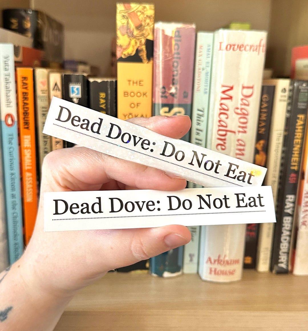 Dead Dove: Do Not Eat Vinyl Sticker AO3 Fanfiction - Etsy UK