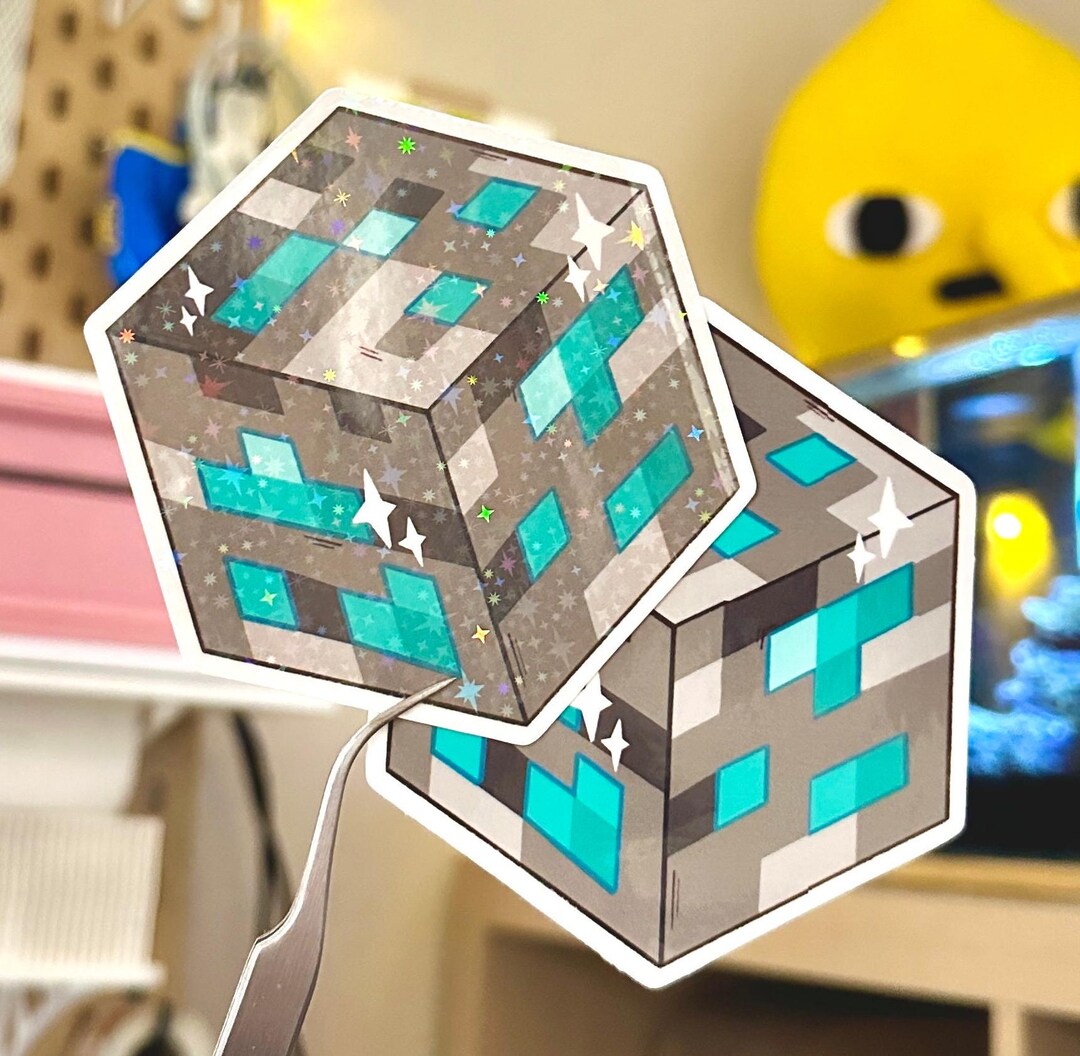 Diamond Ore Vinyl Sticker Minecraft - Etsy