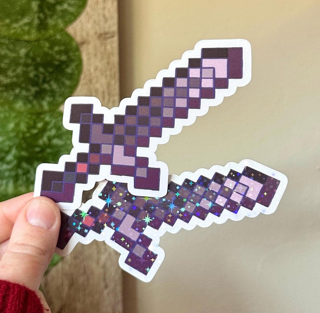 Netherite Sword Vinyl Sticker Minecraft - Etsy