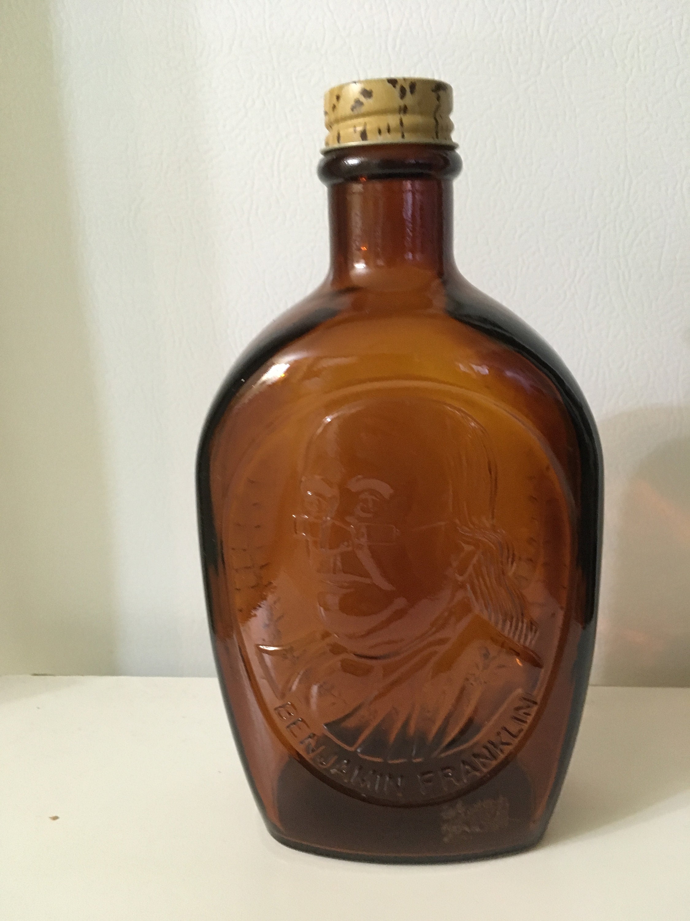 Benjamin Franklin Log Cabin Bottle - Etsy