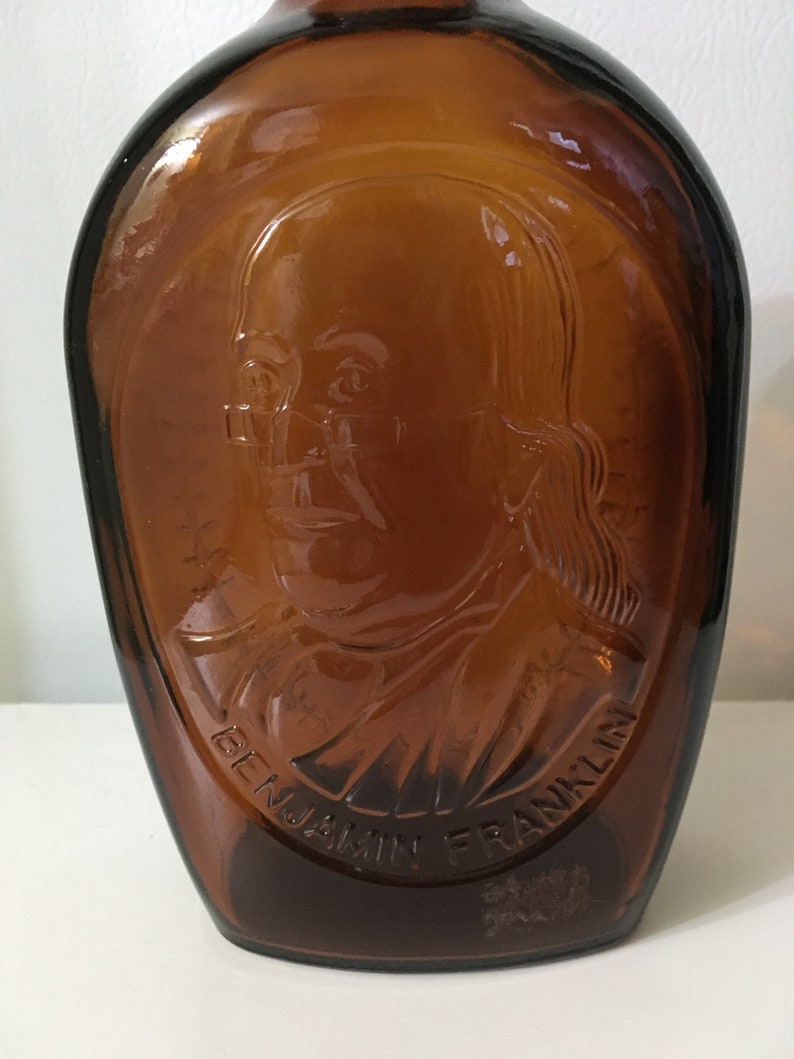 Benjamin Franklin Log Cabin Bottle - Etsy