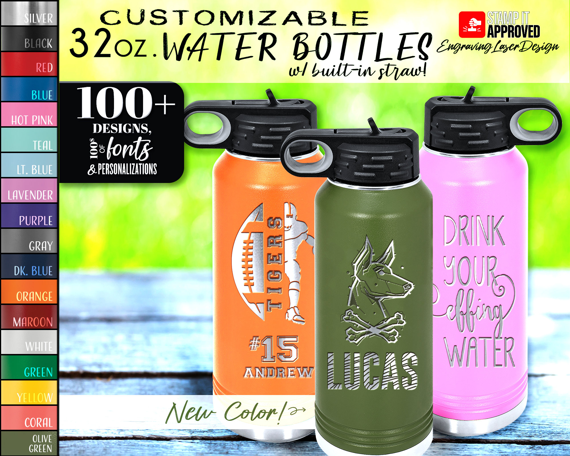 Personalized and Custom Laser Engraved Tumblers, Mugs & Water Bottles ...