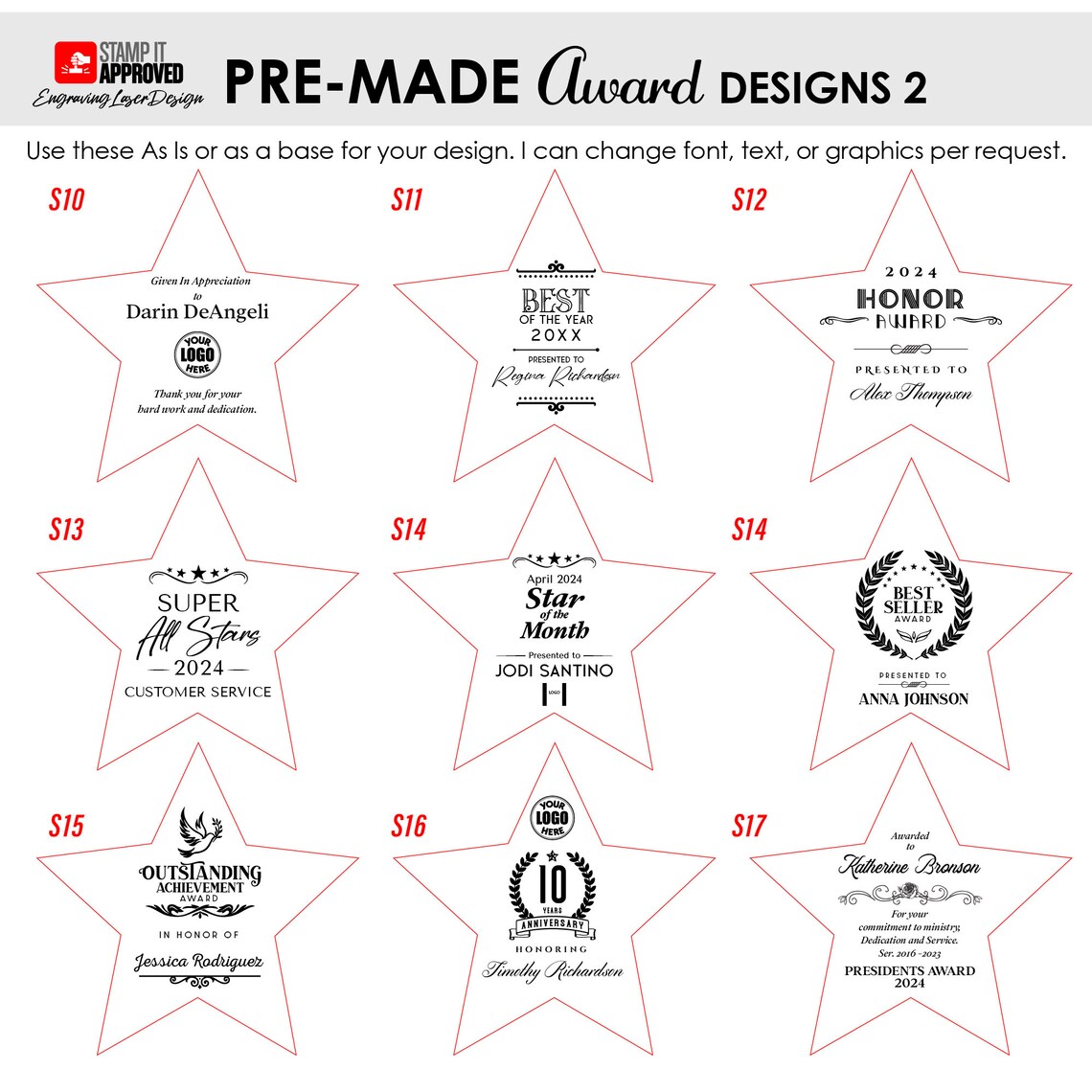 Custom Engraved Star Acrylic Award: Corporate Recognition Trophy - Etsy