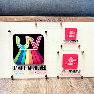 Custom Acrylic Business Sign: UV Printed or Engraved Logo, Office Wall ...