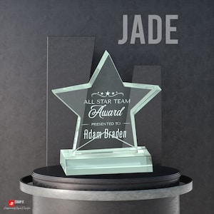 Engraved Jade Star Acrylic Award: Custom Graduation Trophy - Etsy