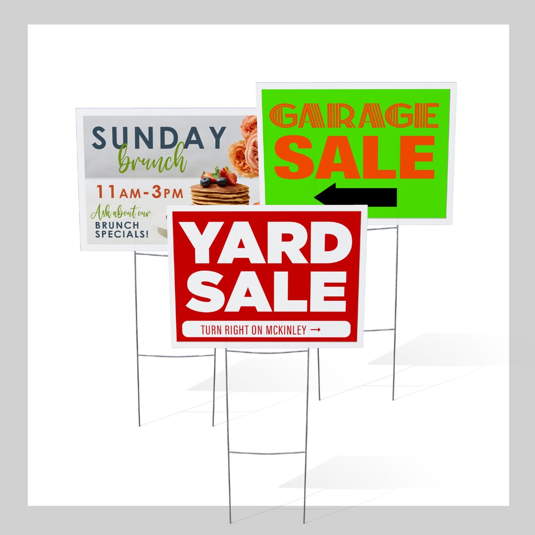 Custom Yard Sign Chloroplast Sign Weather Resistant Signage Outdoor ...