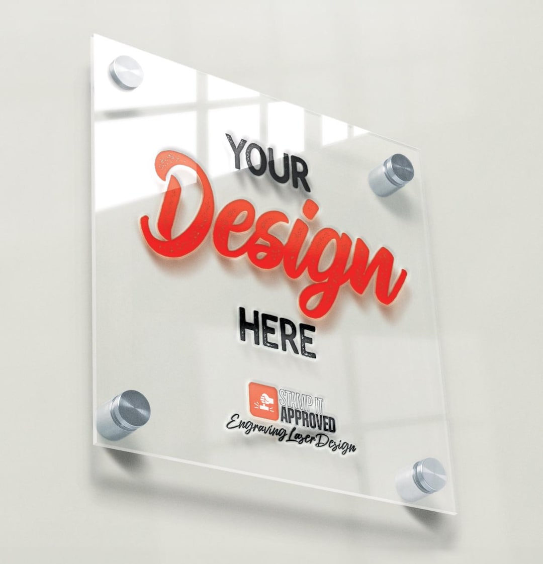 Customizable Acrylic Sign UV Logo Sign Acrylic Office Sign Personalized ...