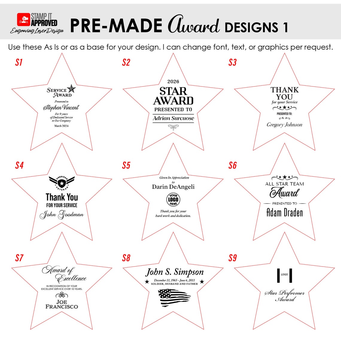 Custom Engraved Star Acrylic Award: Corporate Recognition Trophy - Etsy