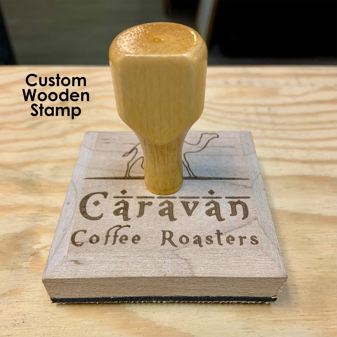 Custom Wooden Stamp Multiple Size Options Custom Stamp Business Stamp ...