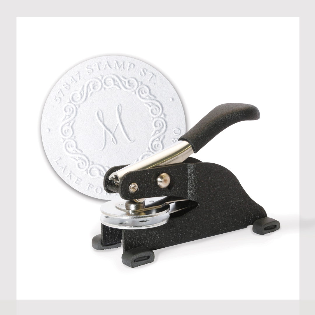 Personalized Desk Embosser: Custom Wedding, Notary, or Business Seal - Etsy