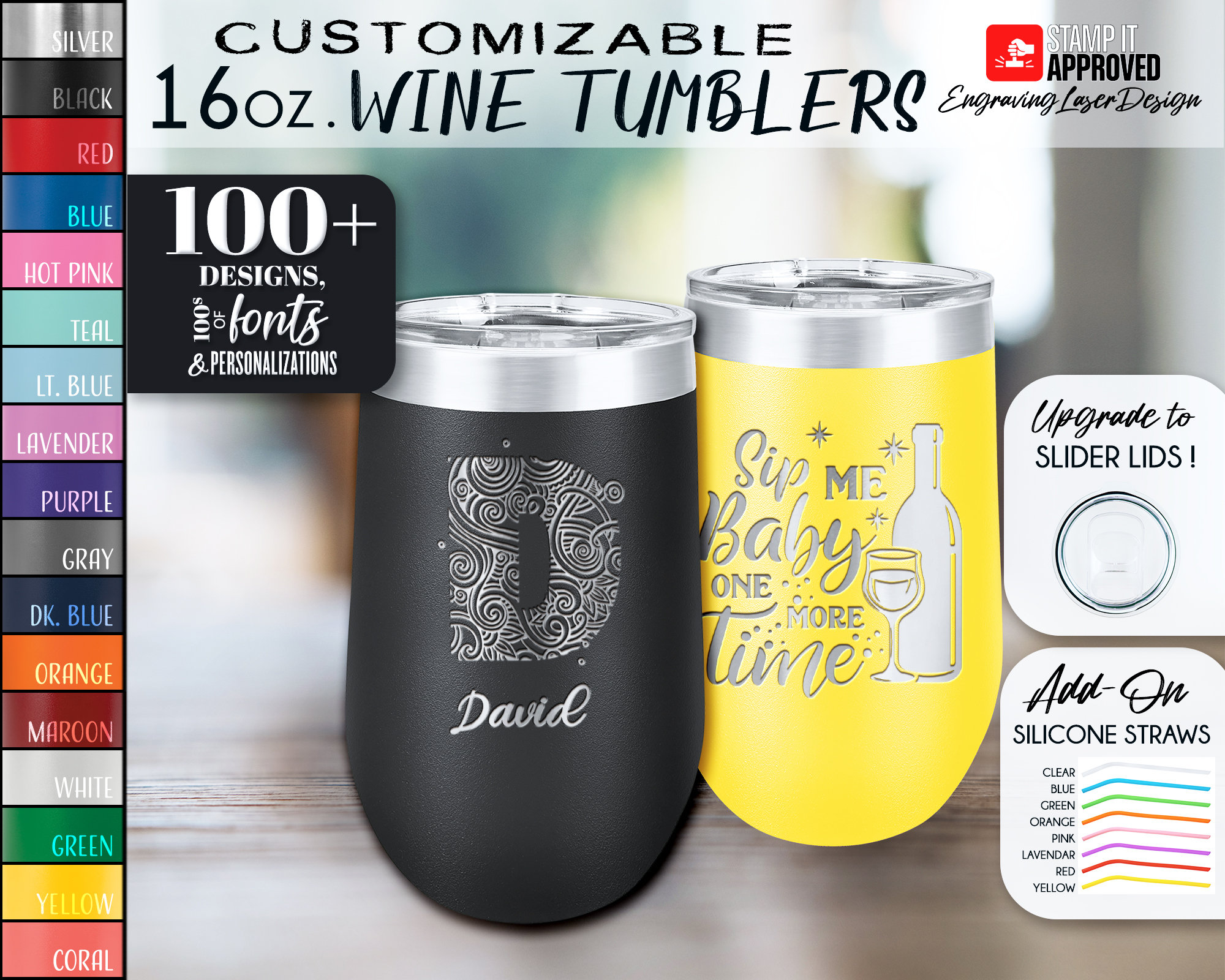 Personalized and Custom Laser Engraved Tumblers, Mugs & Water Bottles ...