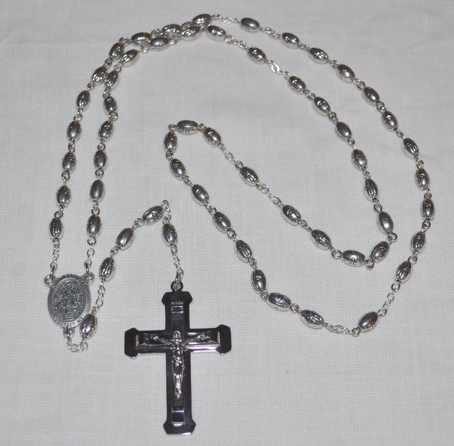 Metal Cross Handmade Rosary | Etsy